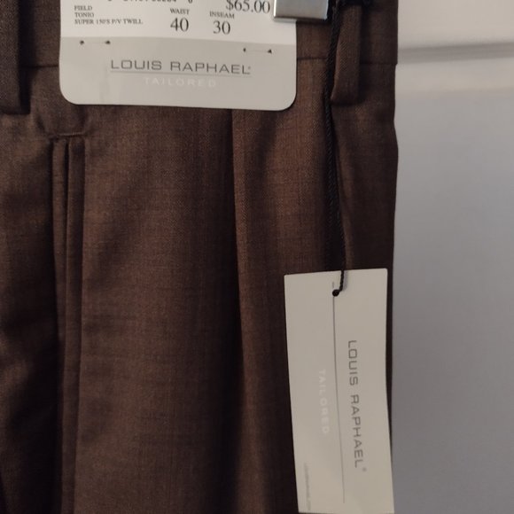 Louis Raphael | Pants | Nwt Louis Raphael Mens Pleated Cuffed Slacks 4 ...